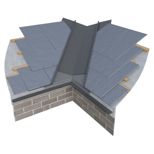 Slate Dry Valley Trim Alu Black 25mmx3m | RoofNStop Ireland