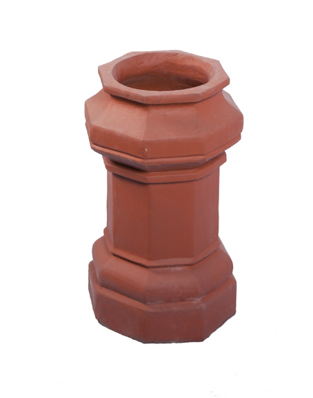 Octagon Chimney Pot Red 600mm | RoofNStop Ireland