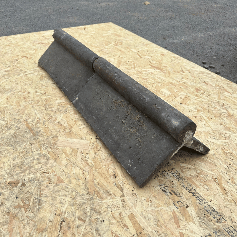 Reclaimed Black Clay Roll Top Ridge 450mm | RoofNStop Ireland
