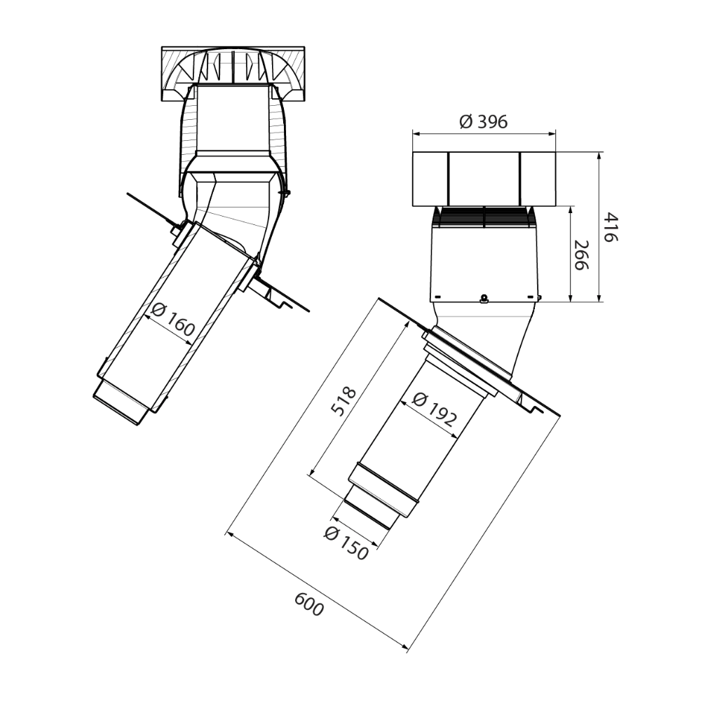 Ventus Pitched Terminal 160-150 | RoofNStop Ireland
